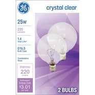 GE Lighting 40W Crystal Clear Light Bulbs, (12 Pack) - Walmart.com