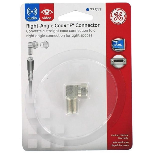 GE Jasco 34483 Nickel Right Angle Coax Female Connector - Walmart ...