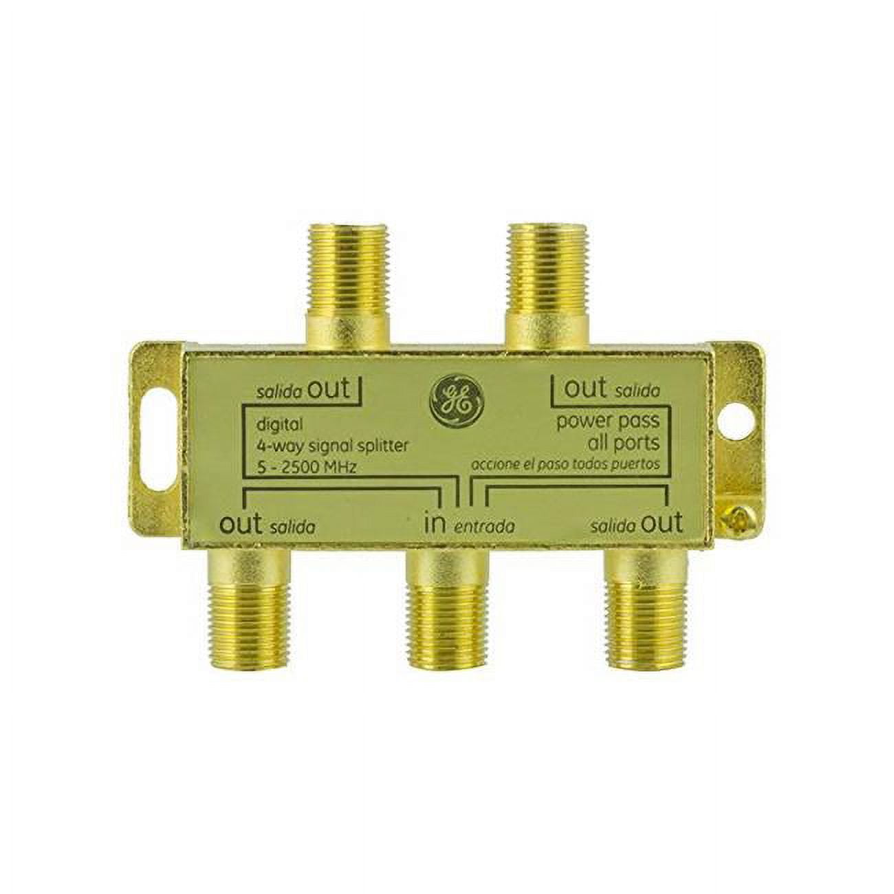 GE Jasco 4-Way Audio & Video Coax Splitter - Walmart.com