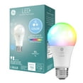 GE LED+ Color Changing LED Light Bulb, 9.5 Watt, A19 Bulb, Medium Base ...