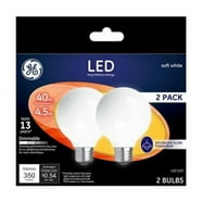 GE Vintage Style LED Edison Light Bulbs, Clear Glass, Warm Candle Light ...