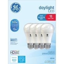 (6 bulbs) GE Lighting 25046 Frosted Finish Light Bulb Dimmable LED ...