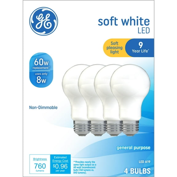 GE Energy-Efficient Dimmable 43-Watt Halogen Light Bulb, Clear, 2-Pack ...