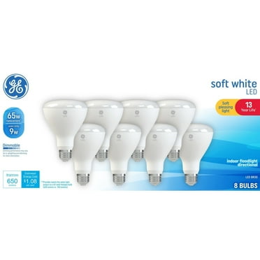 GE 65W Soft White LED Replacement Bulb, Indoor BR30 Floodlight for ...