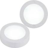 GE LED Puck Lights, Touch Activated, Battery Powered, 2-Pack for Closet ...