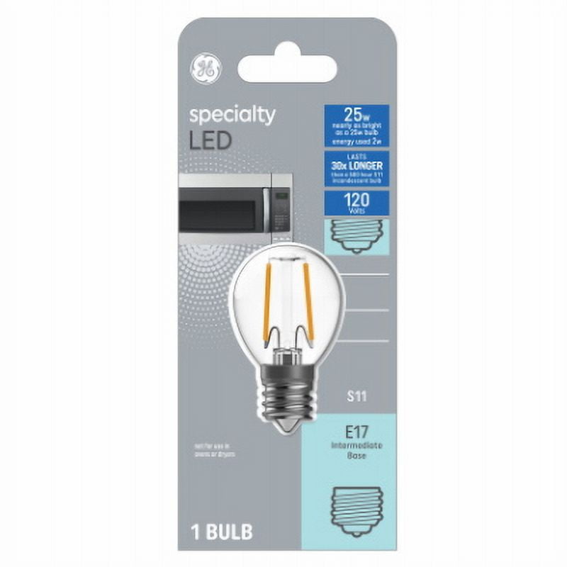 GE LED2S11/E17/SW-OT1. 25 watt bulb. Equivalent to a 25 incandescent ...