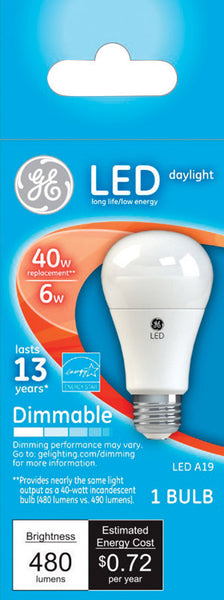 1 pc GE A19 LED Bulb Daylight 40 Watt Equivalence (Pack of 4). - Walmart.com