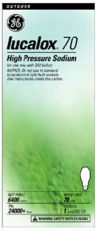 GE LU70/CP 70W Lucalox Clear High Pressure Sodium HID Bulb, Each ...