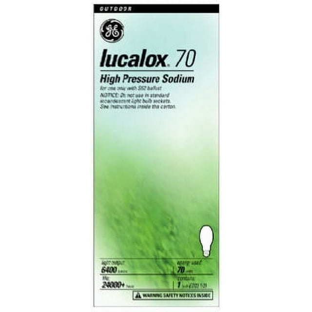 GE LU70/CP 70W Lucalox Clear High Pressure Sodium HID Bulb, Each ...