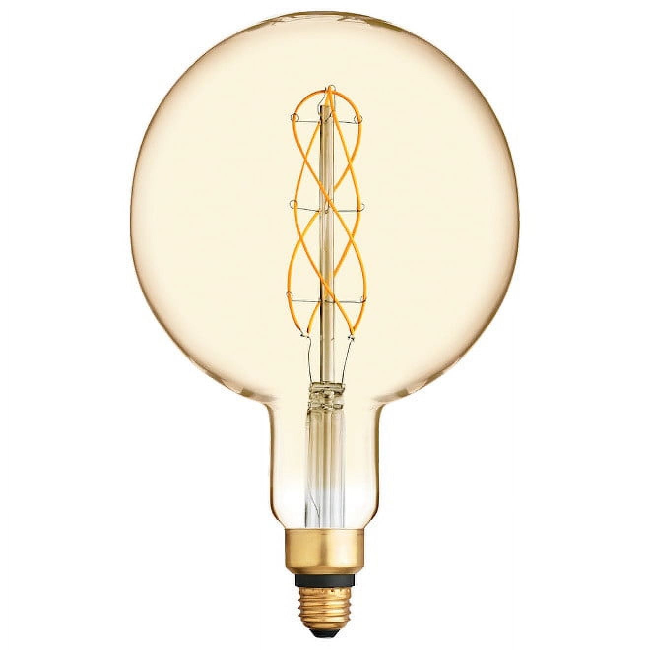 GE Large Vintage LED G63 Globe, Warm Candle Light 2000K, 6.5 watt, 350 ...
