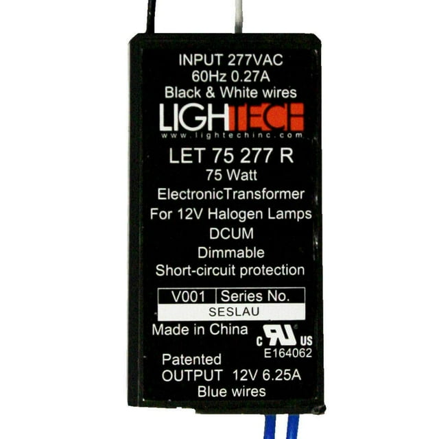 GE Lightech LET-75W-12V-RSL Electronic Transformer - AC Dimming ...