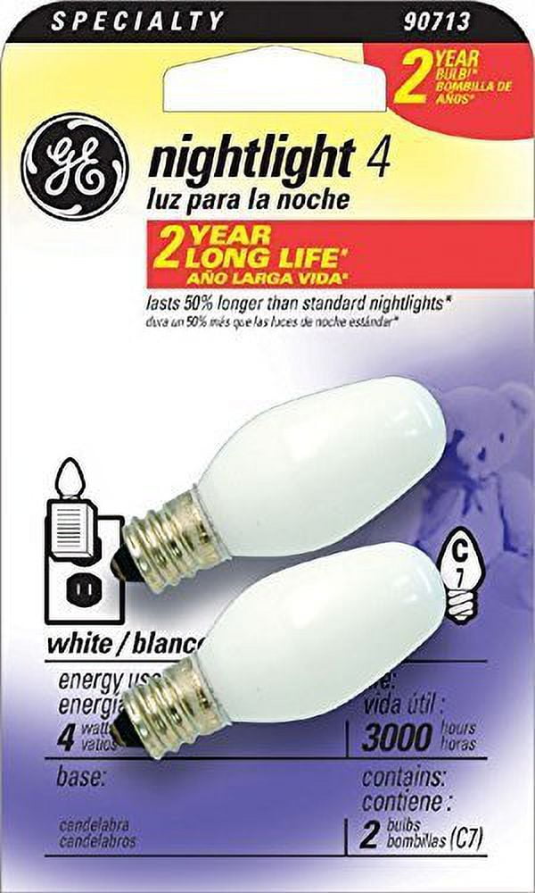 GE Lighting 16001 4 Watt Night Light Bulbs 2 Count - Walmart.com