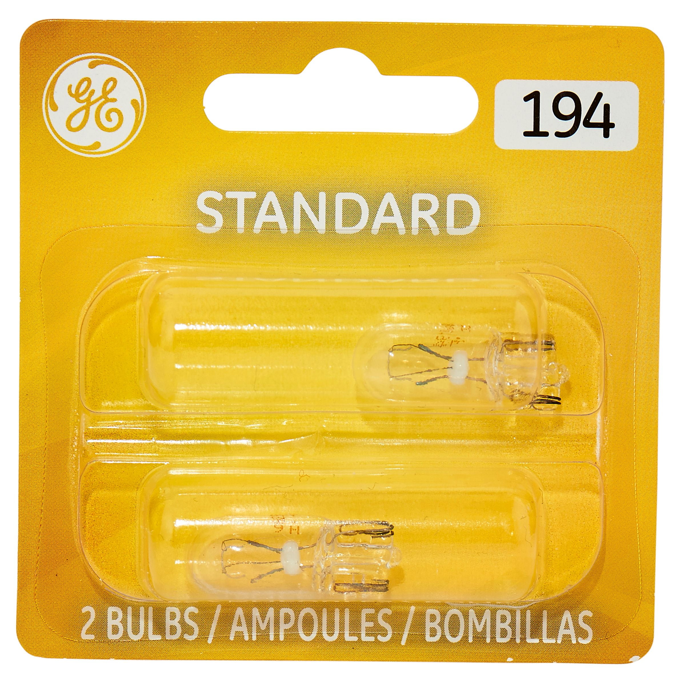 GE Lighting 194 Miniature Bulb Standard Replacement, 2-Pack - Walmart.com