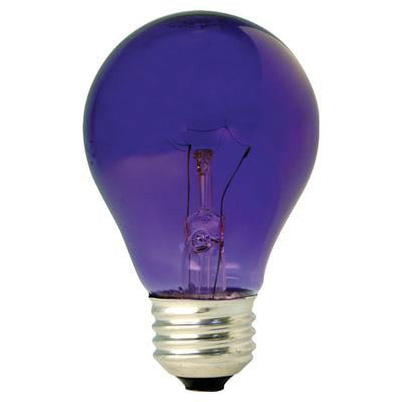 GE Lighting 22731 Incandescent A19 Party Light Bulb, Transparent Purple ...