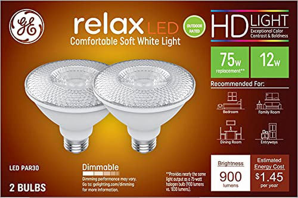 GE Energy Efficient 12W LED Light Bulbs, Soft White, Non-Dimmable ...