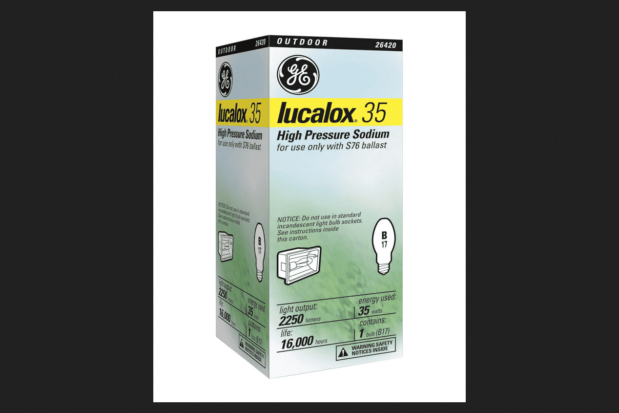 GE Lighting 26420 Lucalox® High Pressure Sodium B17 HID Light Bulb ...