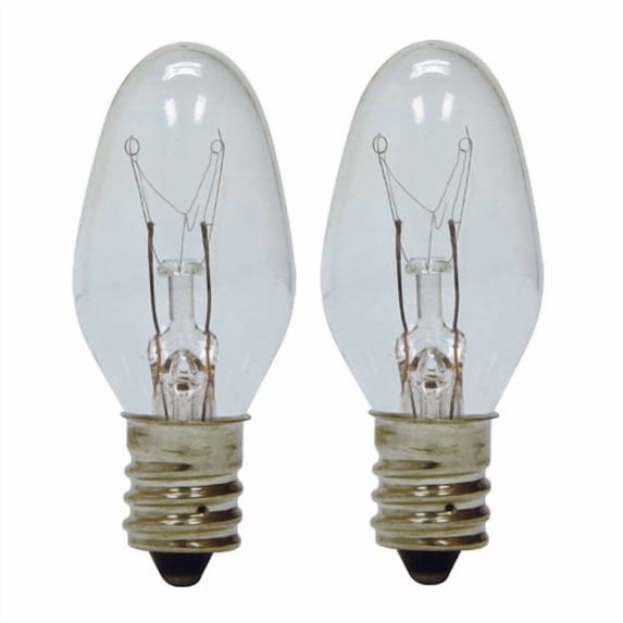 GE Lighting Clear Night Light Bulb, Small Round C7, 4-Watt, 14-Lumen, 2 ...