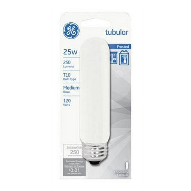 GE Lighting 45513 25-Watt 248-Lumen Specialty T10 Incandescent Light ...