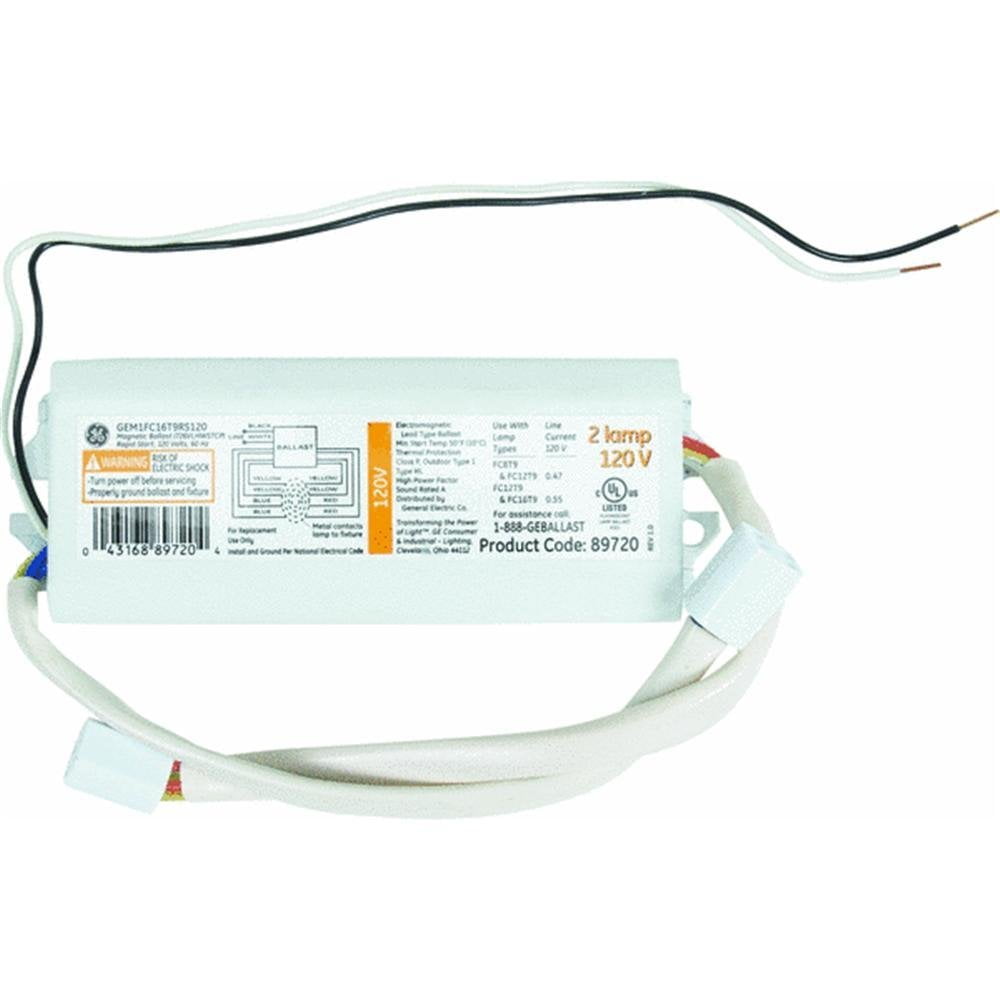 GE LIGHTING Magnetic Ballast LFL Lamps,108 to 305V GEM1FC16T9RS120 ...