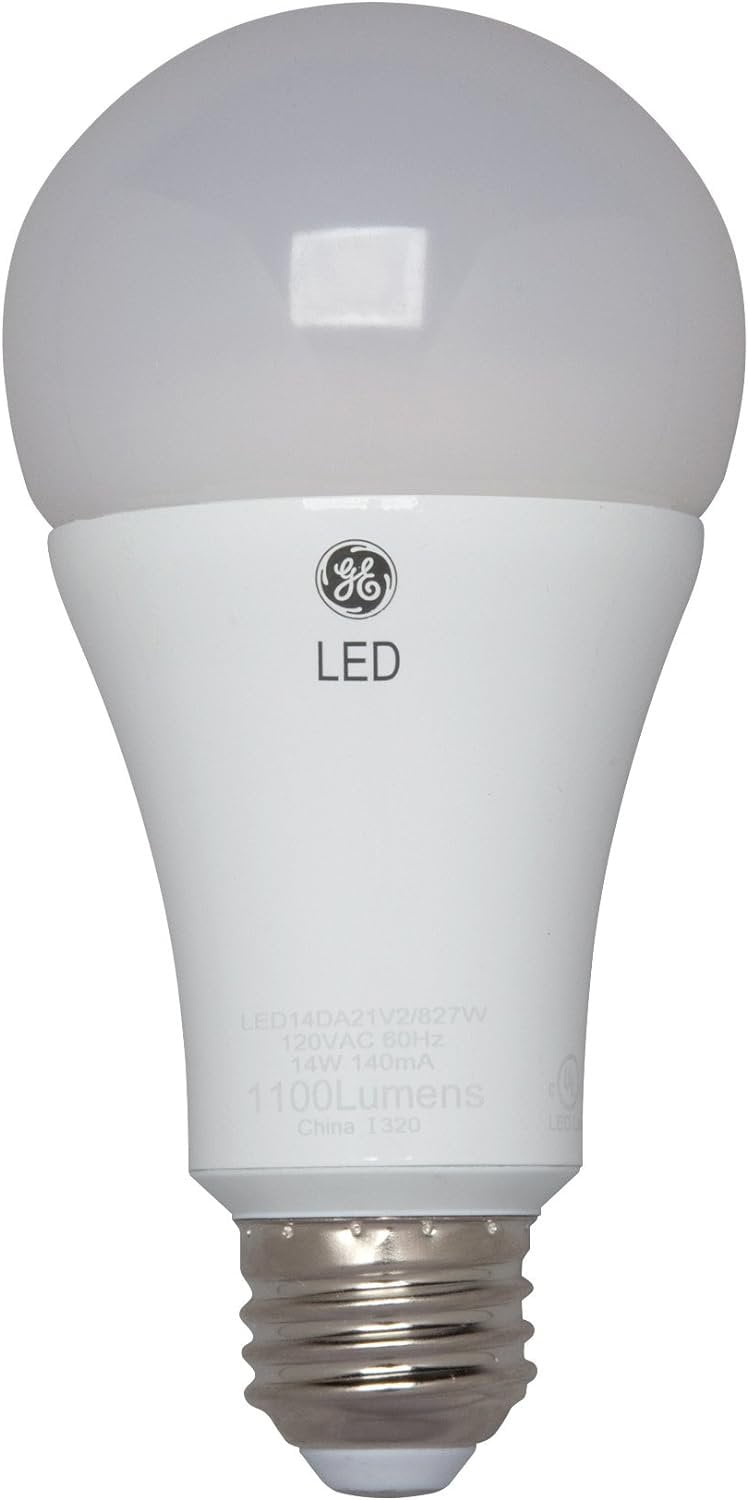 GE Lighting 89944 Energy-Smart LED 7-watt, 500-Lumen A21 Bulb with ...