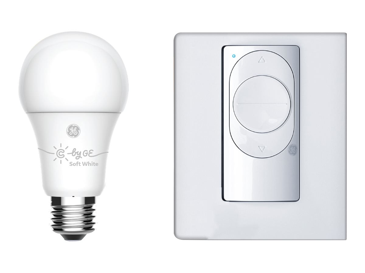 GE Lighting 93125623 Wireless Light Switch & LED Bulb, A19, 9.5-Watts ...