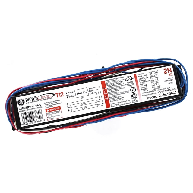 GE Lighting High-Performance Fluorescent Electronic Ballast, Rapid ...