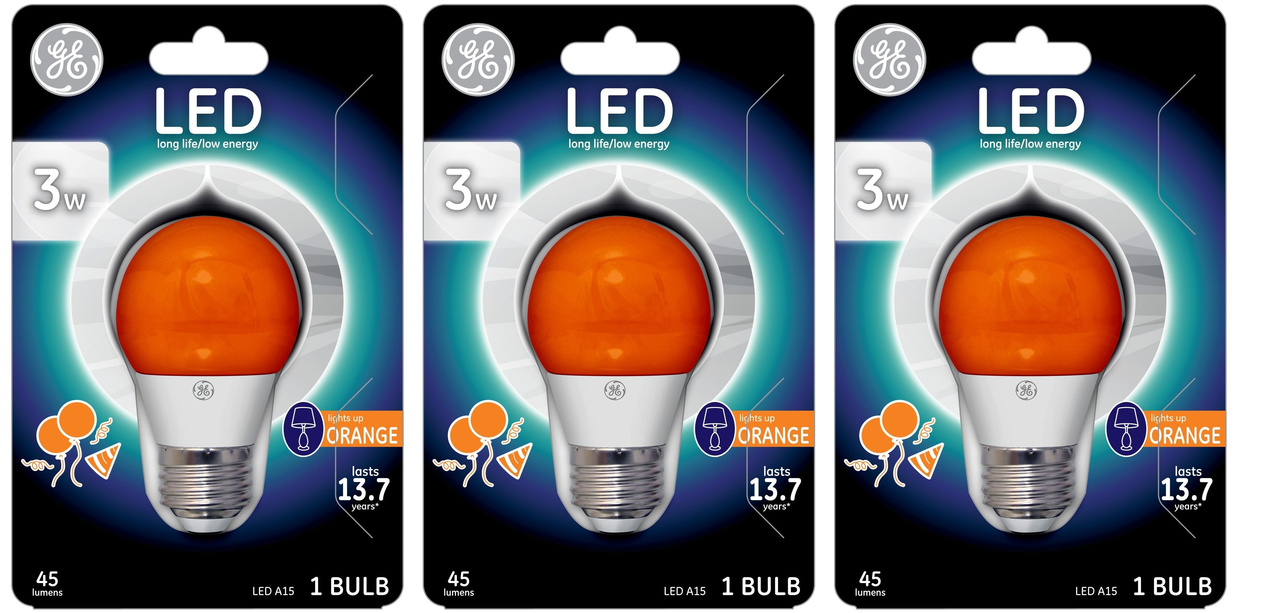 GE Lighting Bitcoin Orange LED A15 Party Light, Crypto Party Bulb with ...