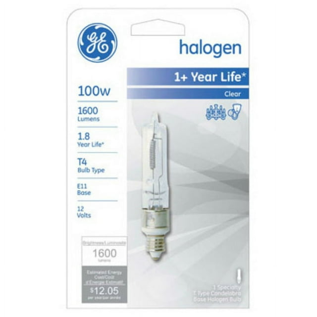 GE Lighting GE Lighting 19383 100 Watt Quartz Halogen Lamp Bulb T4 Mini ...