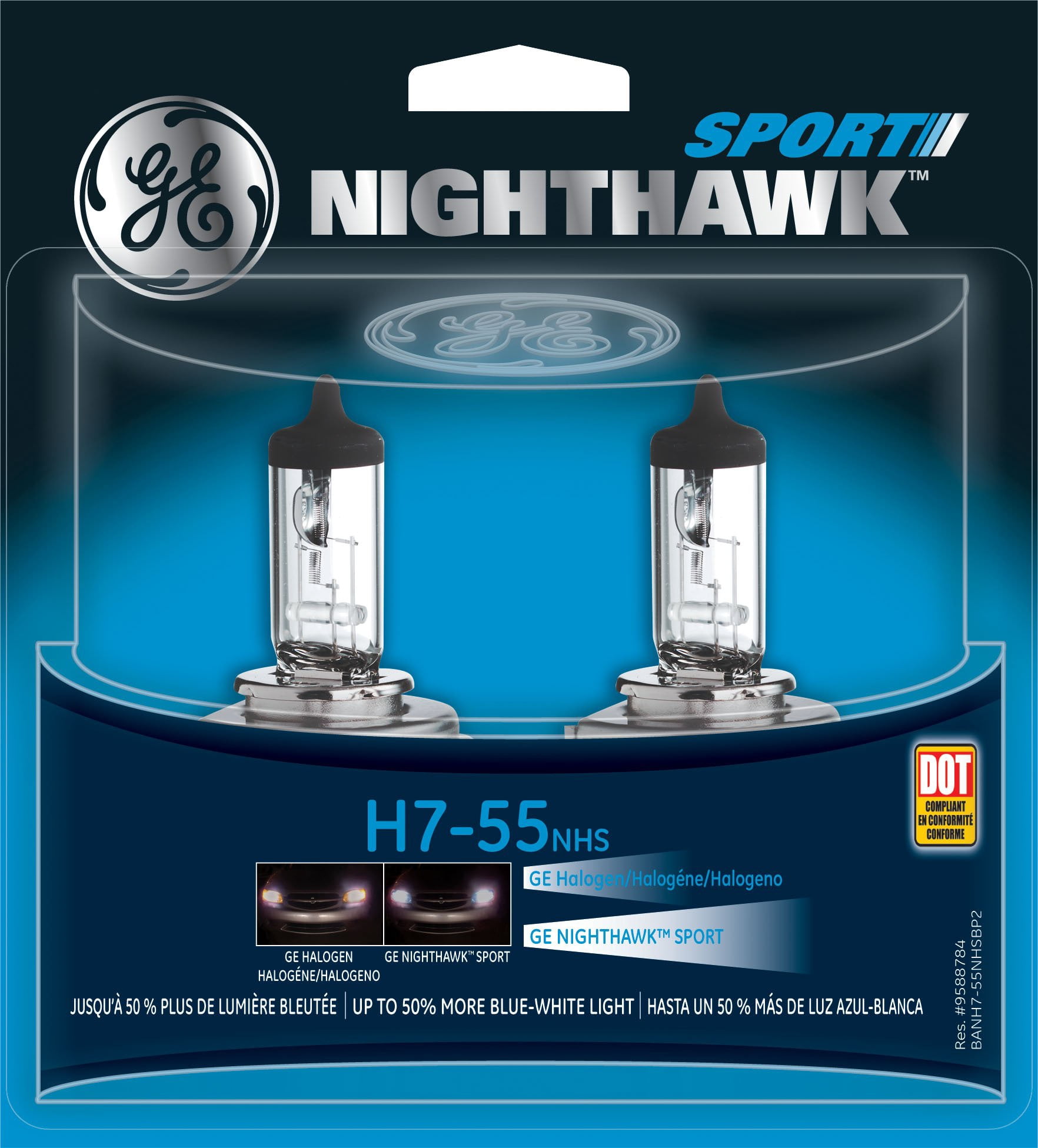 GE Lighting H7-55 NHS/BP2 Nighthawk Sport Replacement Bulb, 2-Pack ...