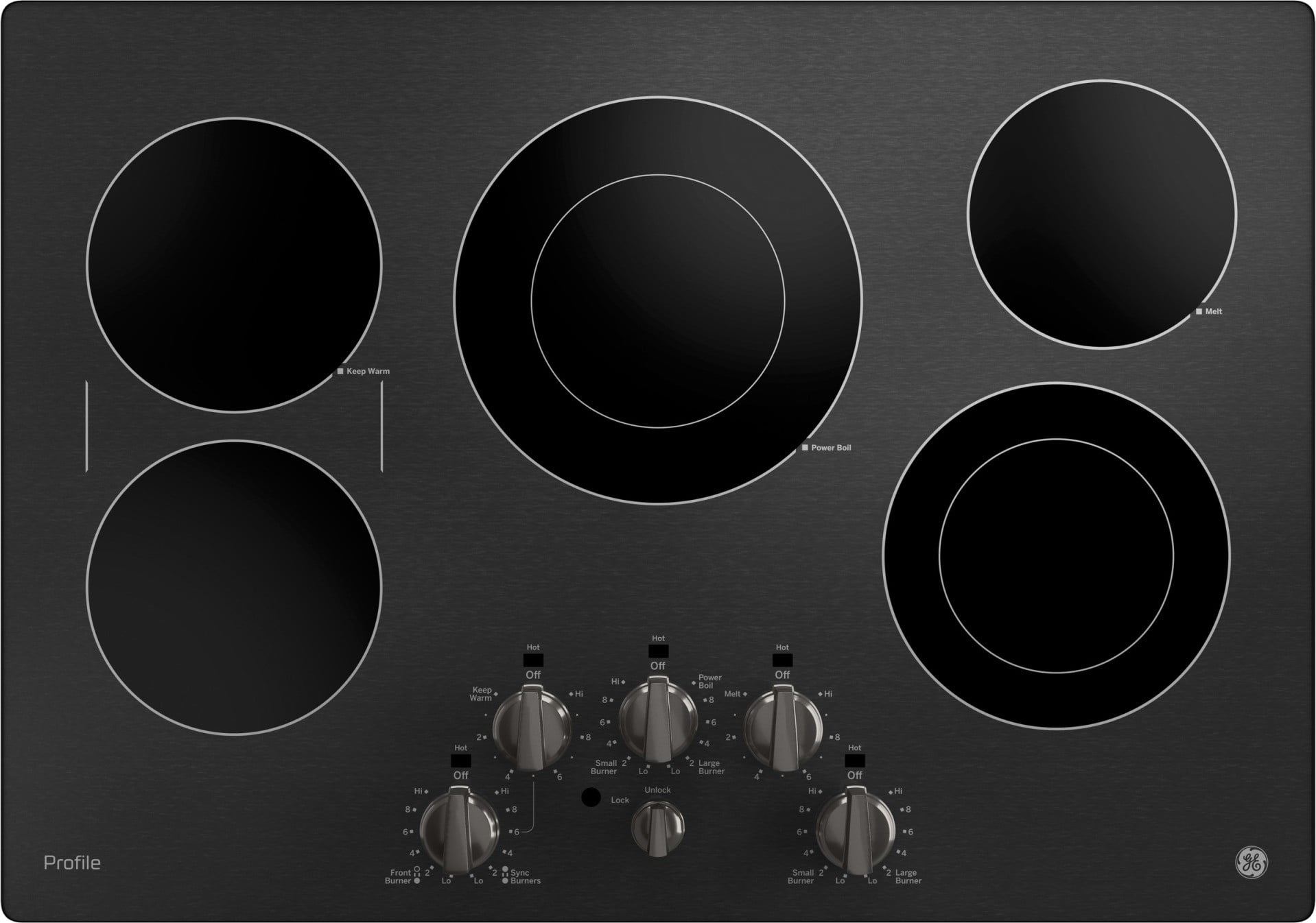 GE PP7030BMTS 30 Inch Built-In Smoothtop Electric Cooktop with 5 ...