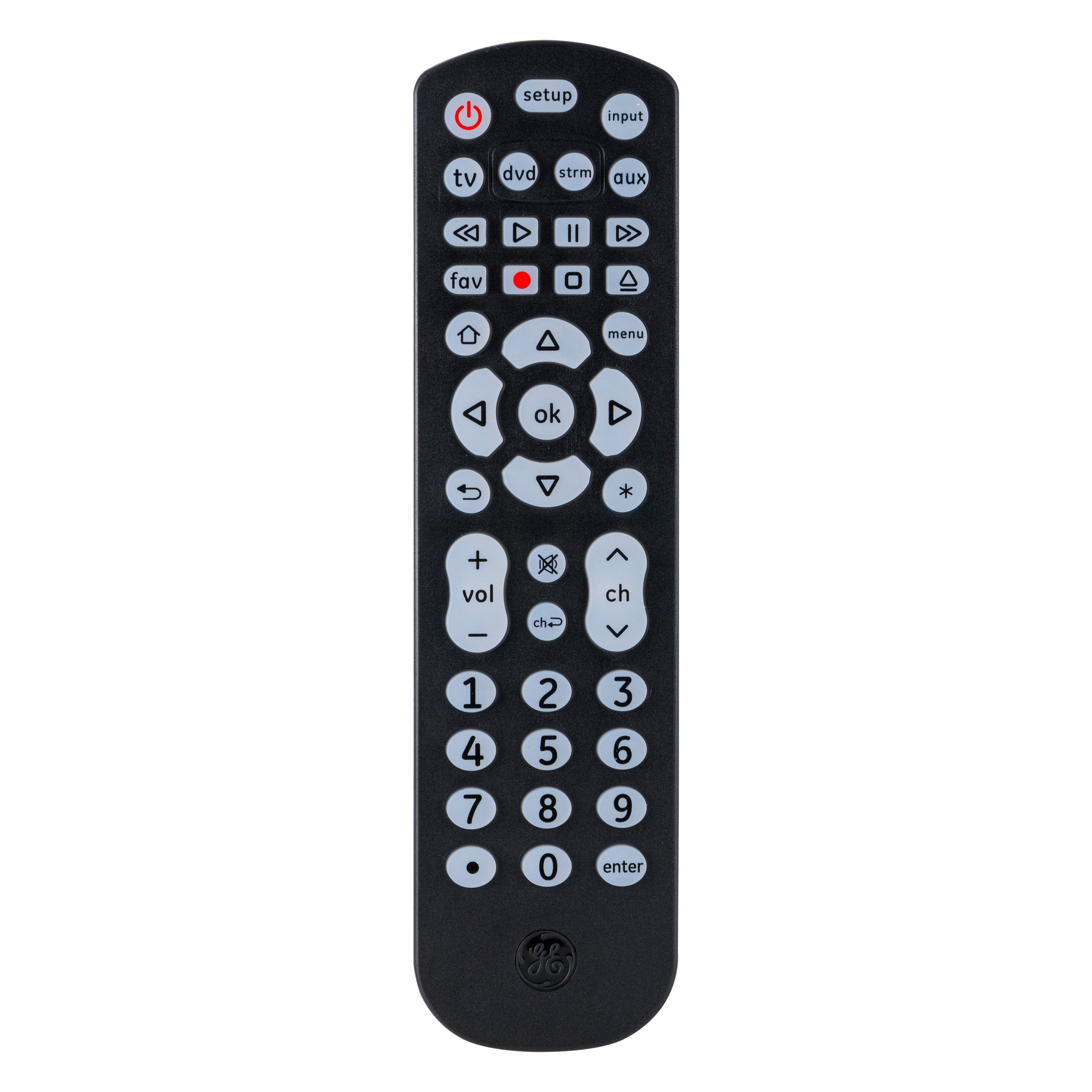 GE Pro 4 Device Universal Remote, Full Backlighting, Black, 40081 ...