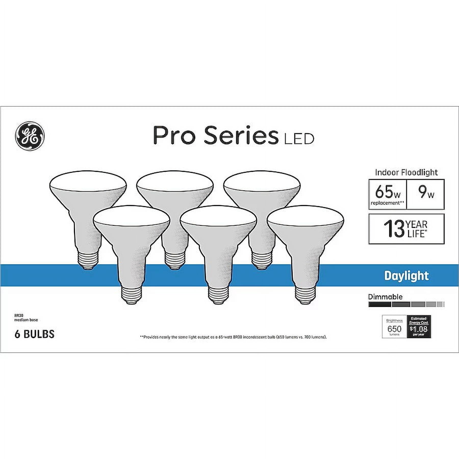 GE Pro Series 65-Watt EQ BR30 Daylight Medium Base (e-26) Dimmable LED ...