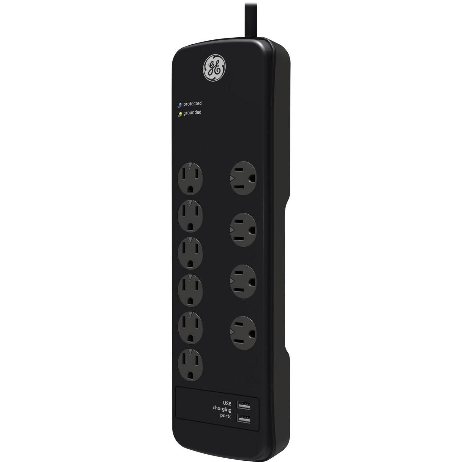 GE Pro Surge Protector with 10 Outlets and 2 USB Charging Ports ...