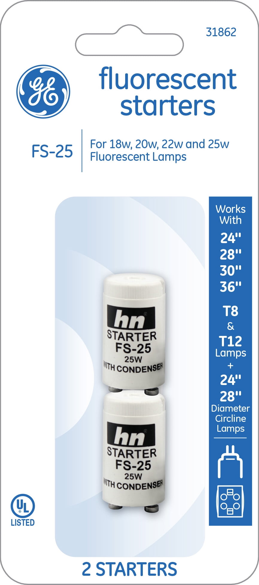 GE Proline Ballast T12 (1 Pack) Ballast T12 Fluorescent Starters 18-25W - Walmart.com