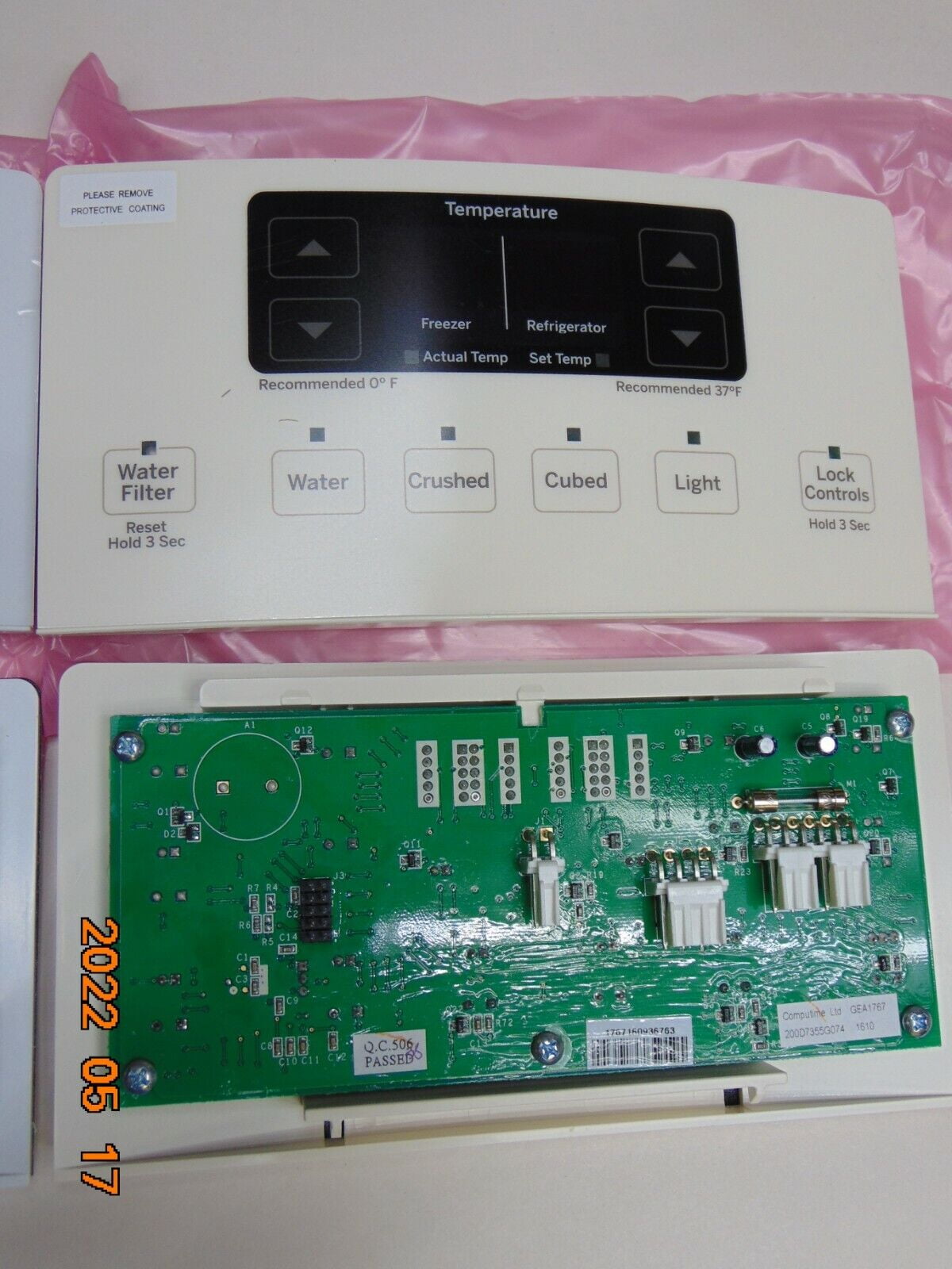 GE REFRIGERATOR DISPENSER CONTROL BOARD 200D7355G074 COMBINED HMI ASSEMBLY - Walmart.com