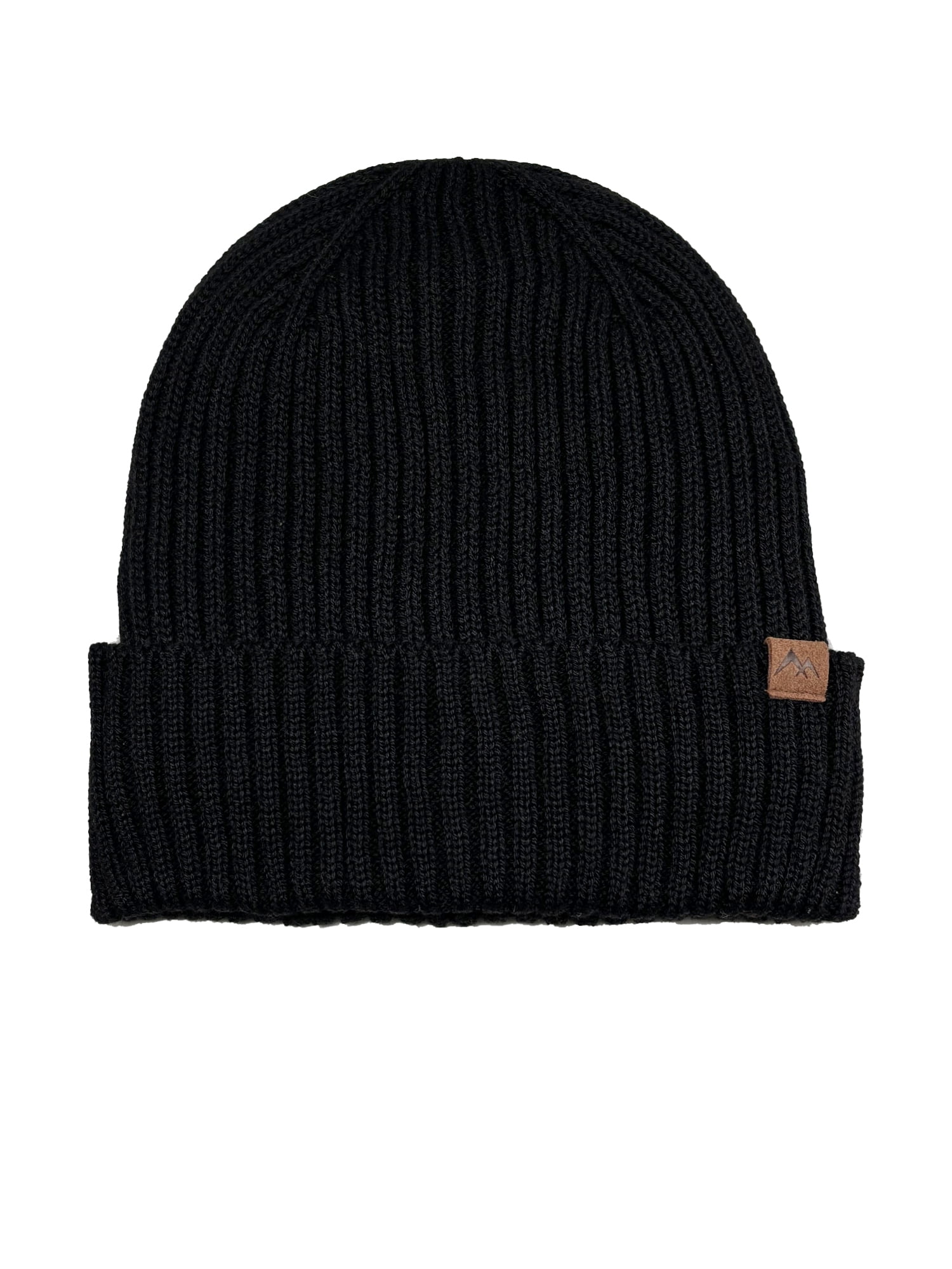 George Men's Ribbed Fleece Lined Knit Beanie,Black Soot - Walmart.com
