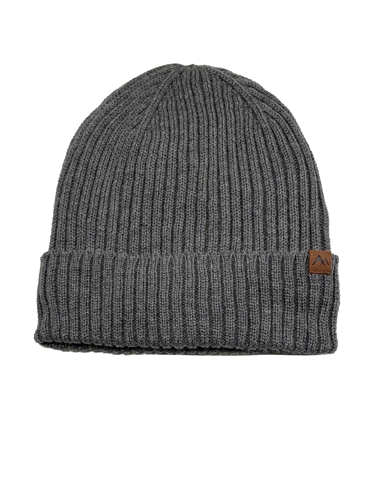 George Men's Ribbed Fleece Lined Knit Beanie,Charcoal Grey Heather ...