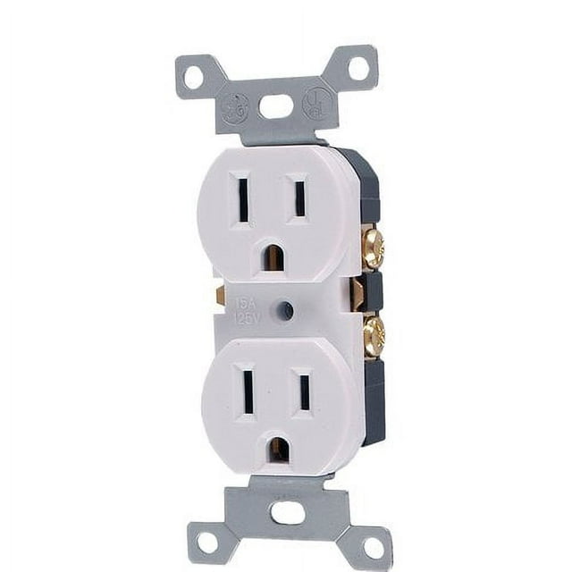 GE Receptacle with Safety Shutters Outlet, 15A, White - Walmart.com