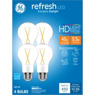 Great Value 18YR A19 LED Light Bulb, 8.5W(60W Equivalent) Dimmable ...