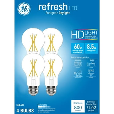 Great Value 18YR A19 LED Light Bulb, 5W (40W Equivalent) Soft White ...