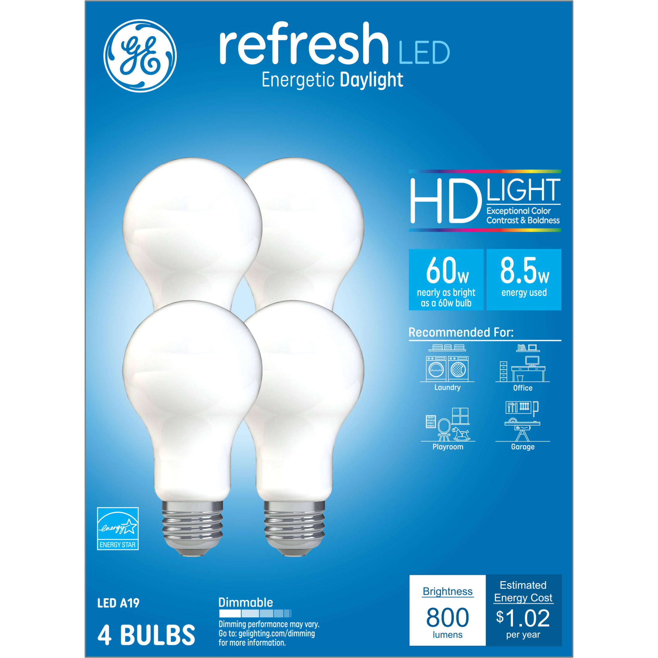 GE Reveal HD+ 40-Watt Incandescent T10 Tube Light Bulb, Medium Base ...