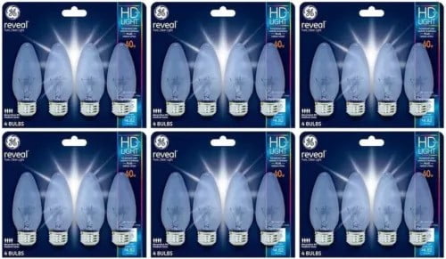 GE Reveal 40-Watt Dimmable B13 Decorative 64520 Incandescent Light Bulb ...