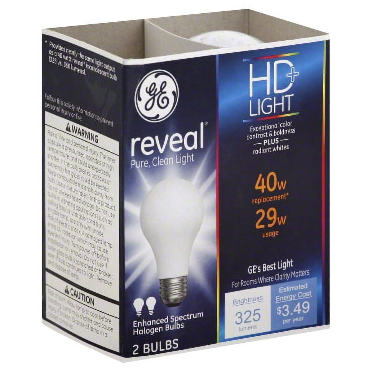 GE Reveal LED Light Bulbs, 29 Watt (40 Watt Equivalent), HD+ Light ...