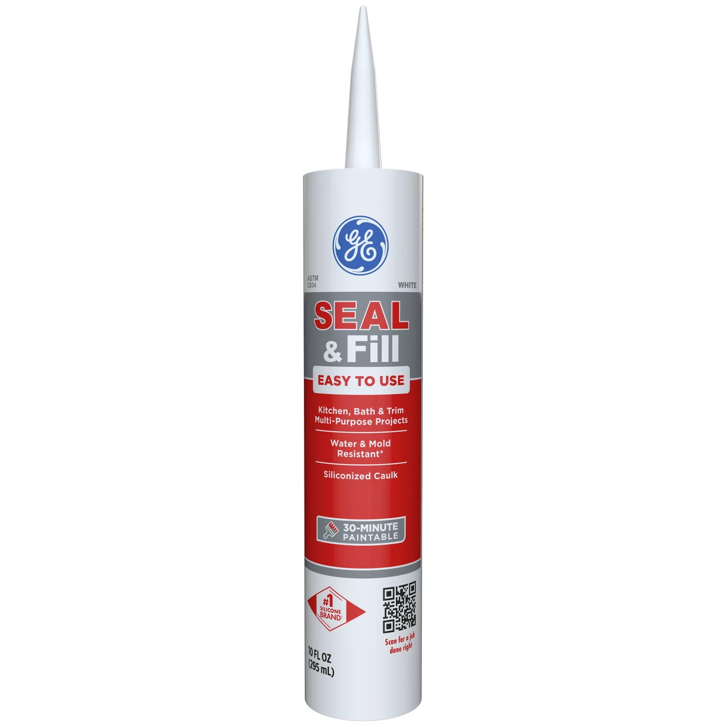 GE Seal And Fill Multipurpose Kitchen & Bath, Pack of 1, White 10 fl oz ...