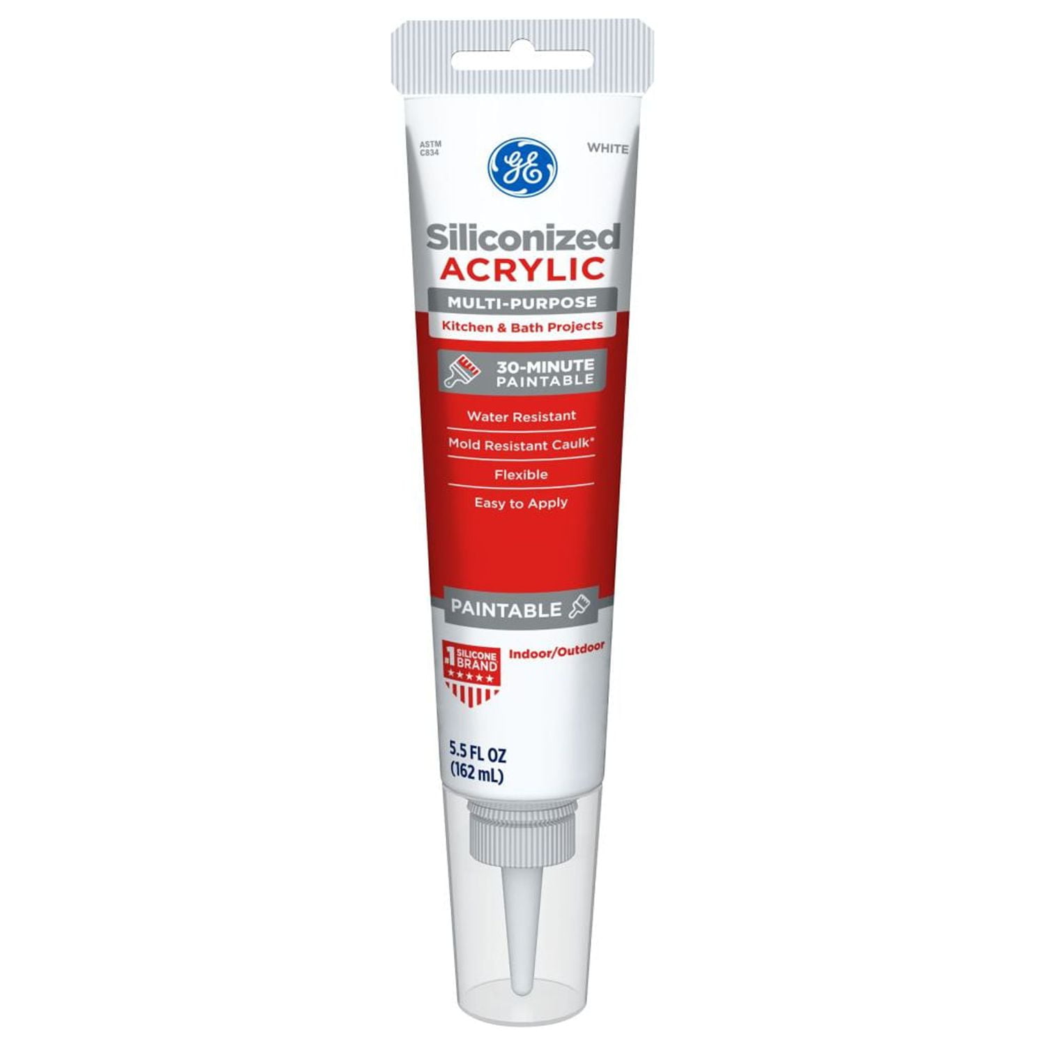 GE Siliconized Acrylic Multipurpose Sealant Kitchen & Bath, Pack of 1 ...