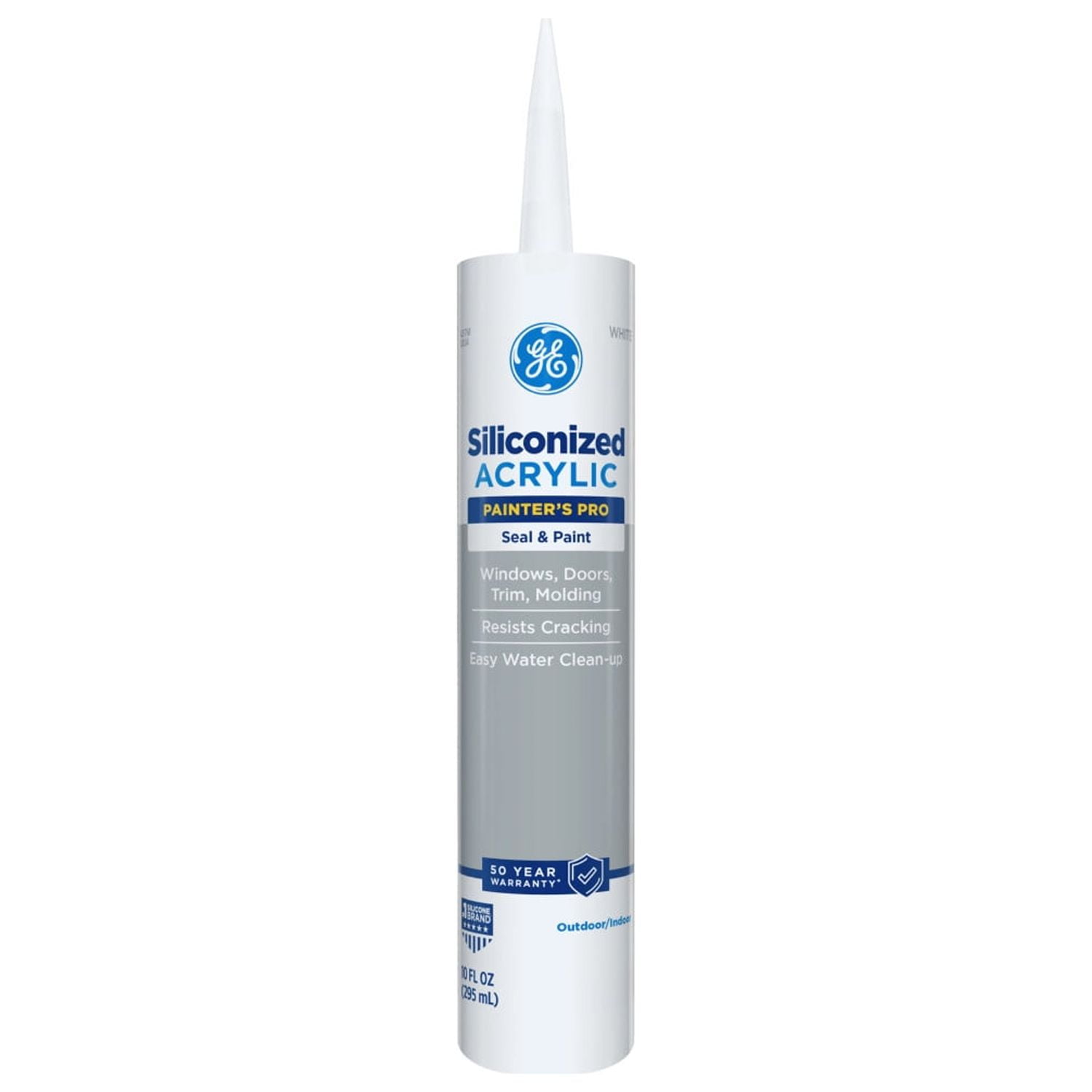 GE Siliconized Acrylic Painters Pro Sealant Seal & Paint, Pack of 1 ...