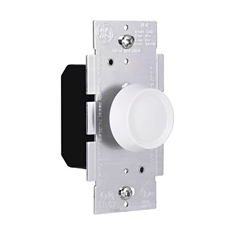 GE Single Pole Rotating Dimmer Switch, Rotate On/Off, Use with Dimmable ...