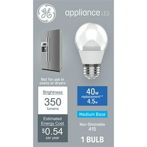 GE Incandescent Light Bulb, 40 Watt, Soft White, A15 Appliance Bulb ...