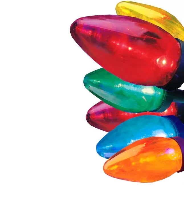 GE StayBright 25 LED C-9 Christmas Lights Multi Color with Green Wire ...