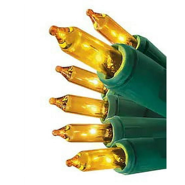 GE 100-Count String-A-Long Gold Incandescent Christmas Lights Set - 20. ...